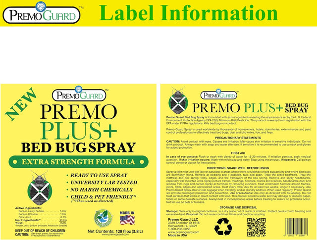 Bed Bug Plus - 128 oz - All Natural Non-Toxic - By Premo Guard – Premo Natural Products