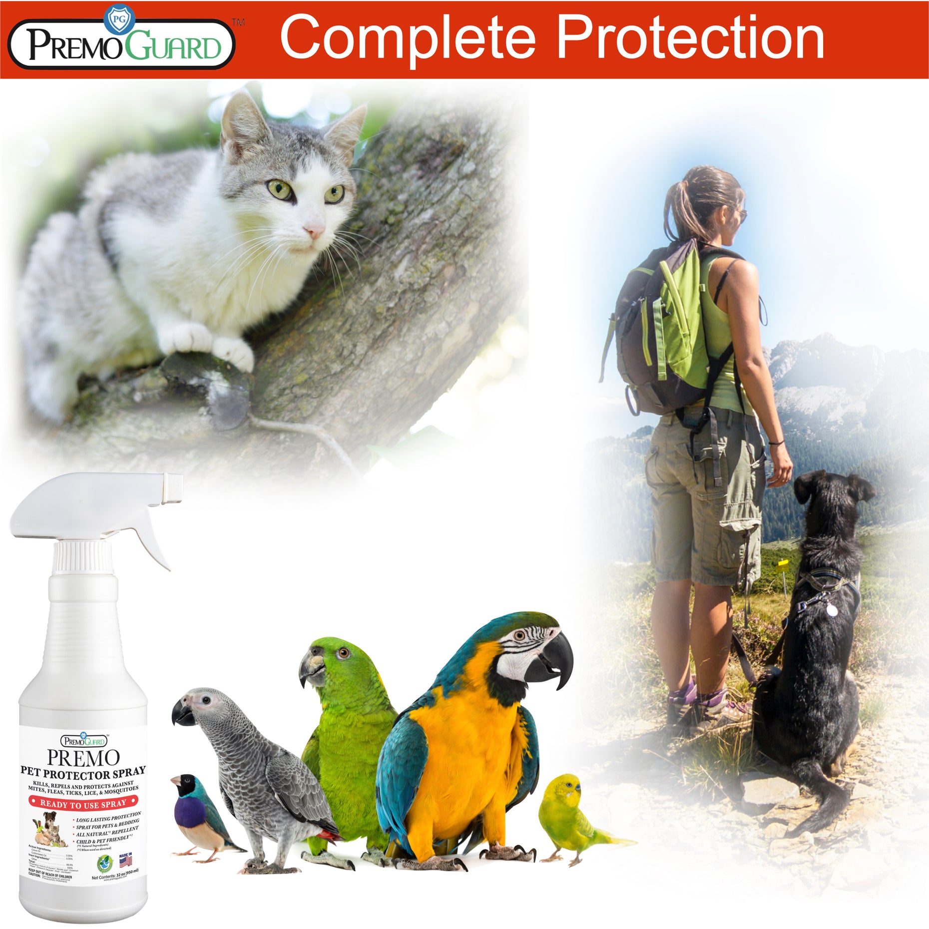 Pet Protector 32 oz - Plant Based All Natural Non-Toxic - By Premo Gua ...